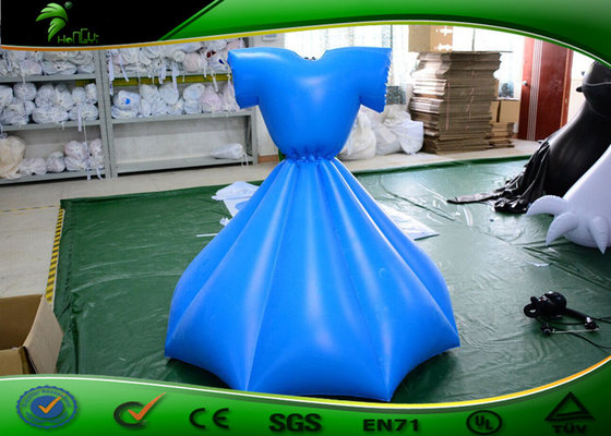 Lifelike Inflatable Blue Party Dress Custom Shape Design Inflatable Decoration