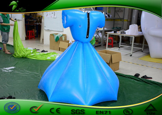 Lifelike Inflatable Blue Party Dress Custom Shape Design Inflatable Decoration