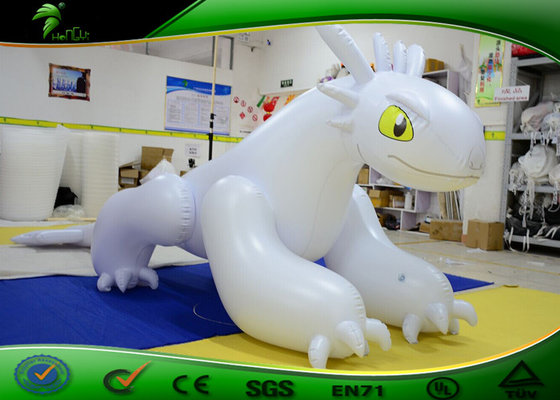 Inflatable Cartoon Characters / Large White Inflatable Toothless Dragon / Inflatable Animal Toy For Event
