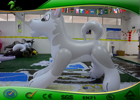 Kids Inflatable Cartoon Characters /  Large Cute PVC White Inflatable Dog