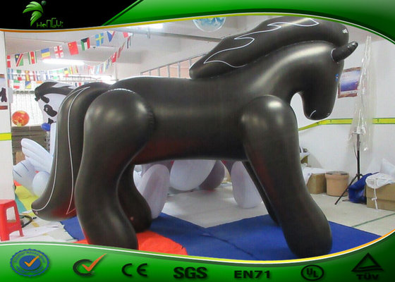 Advertising Inflatable Cartoon Characters / PVC Inflatable Horse Black