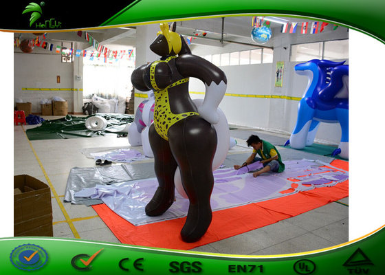 Man Inflatable Cartoon Characters Graceful Skin Color Inflatable Sexy Girl