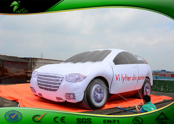 Customized Inflatable Vehicle White Giant Inflatable Advertising Car