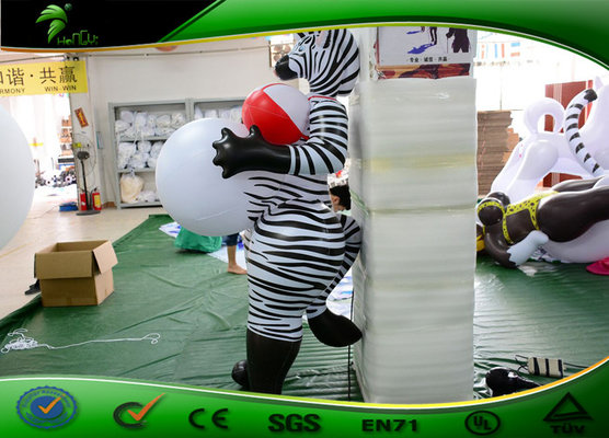 Stand up Inflatable Sexy Zebra Of Black And White For Decoration