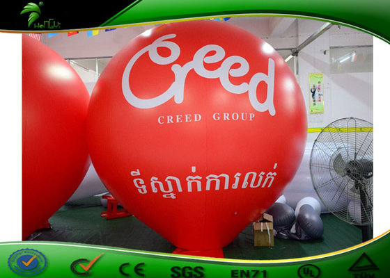 Red Large Printing Inflatable Advertising Balloons Inflatable Helium Balloons