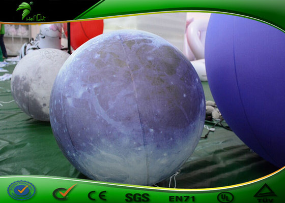 Blue Inflatable Pluto Ball Inflatable Planet Balloon With Light
