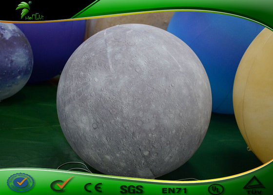 Event Inflatable Advertising Balloons Gray Inflatable Moon Planet