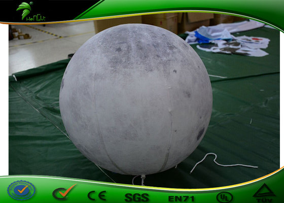 Event Inflatable Advertising Balloons Gray Inflatable Moon Planet