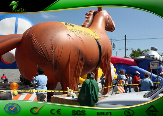 Commercial Giant TPU Brown Inflatable Horse / Large Inflatable Animal