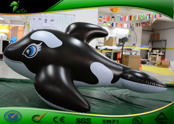 PVC Black Inflatable Whale Toy / Inflatable Dolphin For Outdoor Water Play