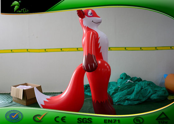 Inflatable Cartoon Characters , Outdoor Promotional Giant Red Inflatable Fox Characters Toy