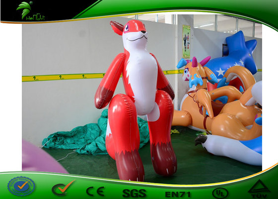 Inflatable Cartoon Characters , Outdoor Promotional Giant Red Inflatable Fox Characters Toy