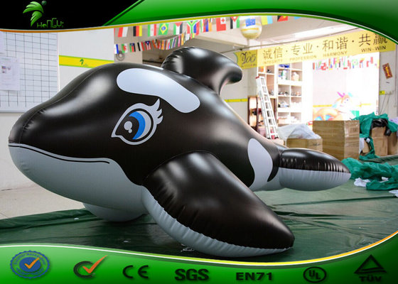 PVC Black Inflatable cartoon / Inflatable Dolphin Modeling Advertising Cartoon