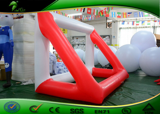 Red And White Inflatable Shapes Balloon Inflatable Football Door Outdoor