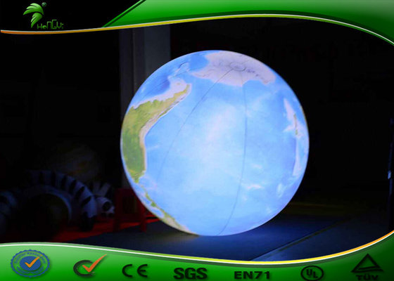 Large Inflatable Lighting Decoration , Inflatable Globe LED Lighting Balloon , Inflatable Light Ball For Decoration