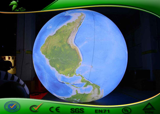 Large Inflatable Lighting Decoration , Inflatable Globe LED Lighting Balloon , Inflatable Light Ball For Decoration