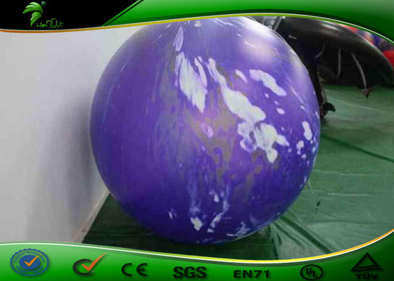 Custom Inflatable Advertising Ball Hanging / Inflatable Planet Balloons Event Decors