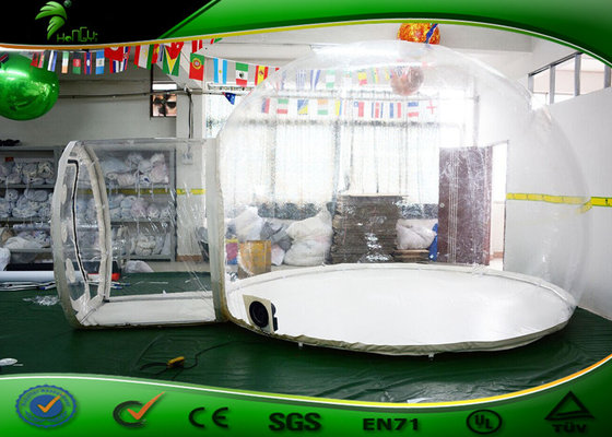 Outdoor 4m Long Clear Inflatable Bubble Tent / 0.6mm PVC Dome Tent For Camping