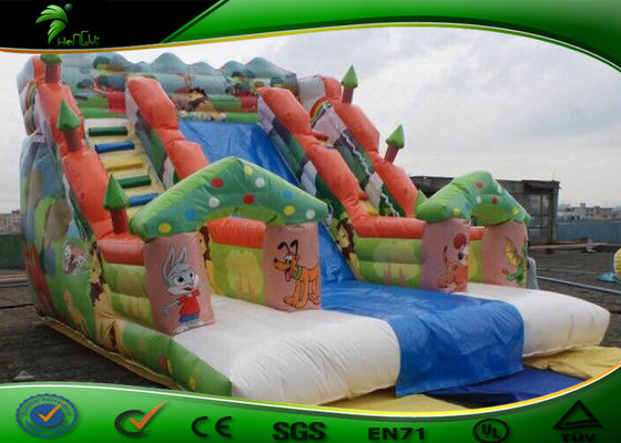 PVC Material Inflatable Bouncy Castle Slide Inflatable Water Slide Pool For Kids
