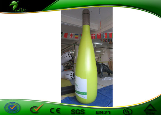 Yellow Beer Bottle Inflatable Advertising Balloons Promotional PVC Durable
