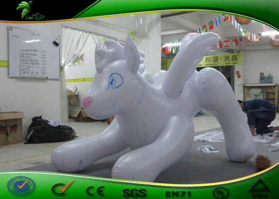 Inflatable Cartoon Characters , Superior PVC Inflatable Dragon Cartoon , 2m Tall Inflatable White PVC Dragon For Events