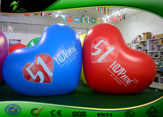 Colorful Available Printing Inflatable Blow Up Advertising Balloons Heart Shaped