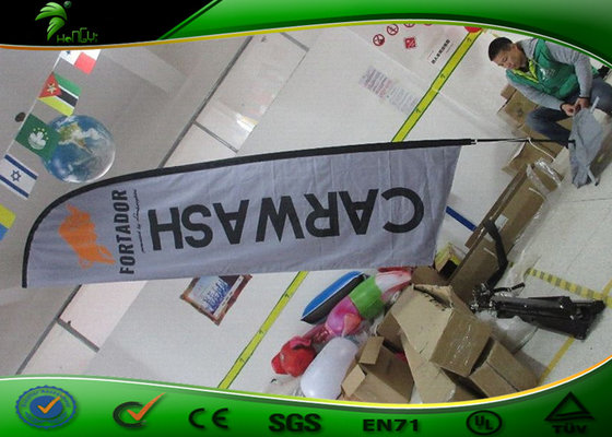 Custom Polyester Outdoor Flag Banners , Advertising Beach Flag With Printing