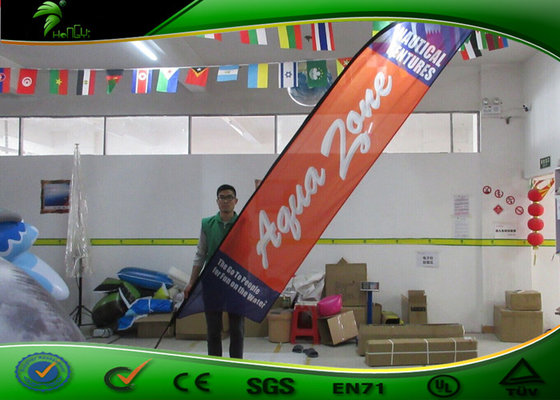 Custom Polyester Outdoor Flag Banners , Advertising Beach Flag With Printing