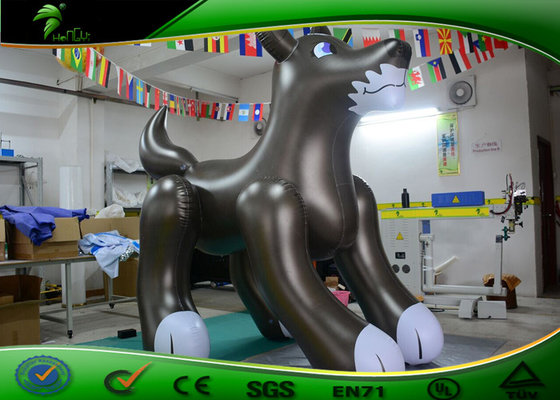 UV Printing Wolf Inflatable Cartoon Characters For Decoration PVC Material