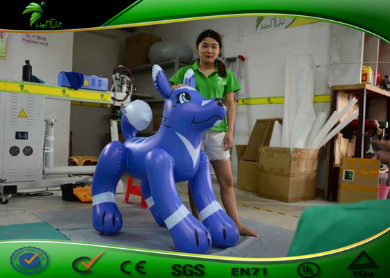 Advertising Inflatable Cartoon Characters 1m Inflatable Husky Blue Dog Toy