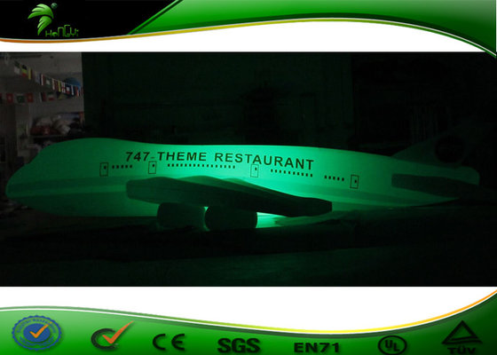 5m Long LED Advertising Model Plane , Giant Inflatable Airplane For Advertising