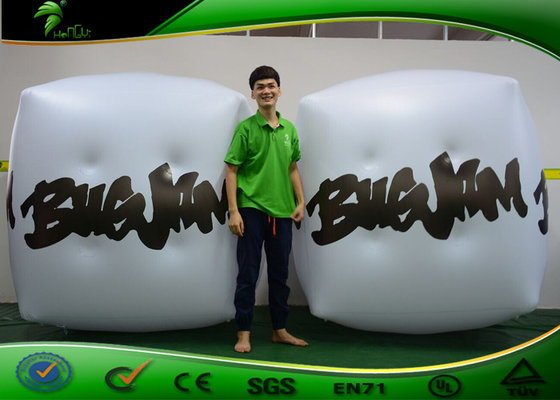 Custom Logo Printing Inflatable Advertising Balloons 2.5m White Square Shaped