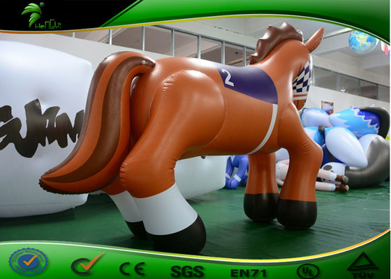 Wonderful Brown Fat Helium Cartoon Inflatable Horse Customized For Promotional