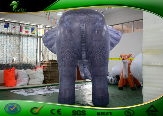 Pretty Custom Grey PVC 0.4 Inflatable Cartoon Characters 3.5m Elephant Animal