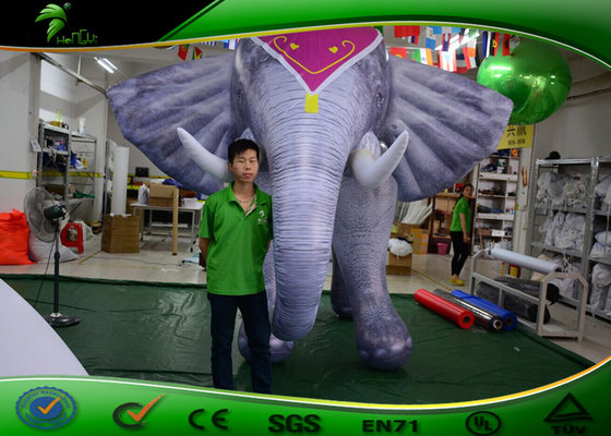 Inflatable Giant Elephant Cartoon Grey Color Amazing 3.5m For Advertising Activity