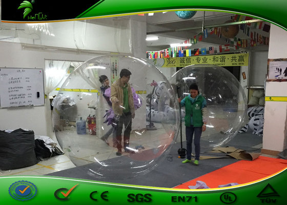 Rental Amazing Inflatable Water Toys / Transparent Balloon Blow Up With Hooks