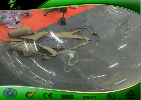 Rental Amazing Inflatable Water Toys / Transparent Balloon Blow Up With Hooks