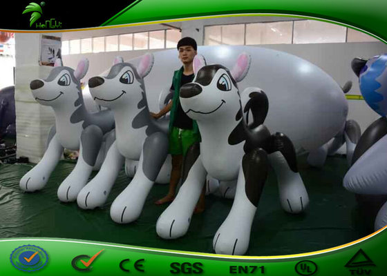 Inflatable Advertising Husky Dog , Qute Anime Christmas Inflatable Animal Dog