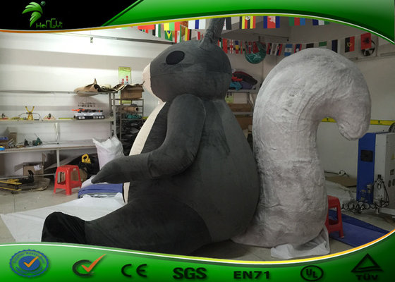 Big Inflatable Plush Cute Animal Squirrel PVC Inside For Decoration SGS Approval
