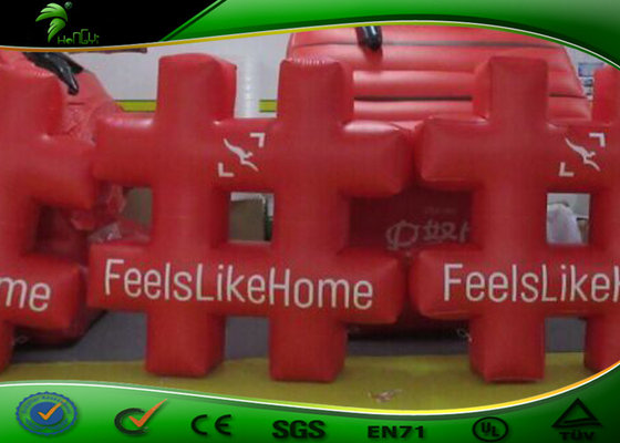 Lovely Red Interesting Inflatable Advertising Balloons PVC Giant Inflatable Letters