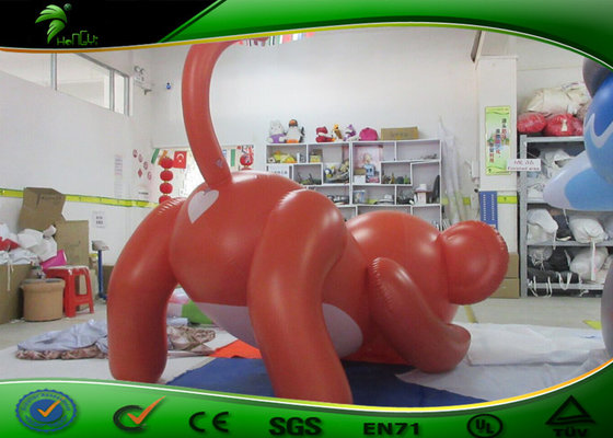2m Long Lovely Inflatable Monkey With Tummy , PVC Mascot Helium Advertising Balloons