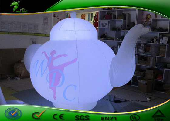 Fashion Interesting Shape LED Inflatable Teapot For Advertising Oxford Material