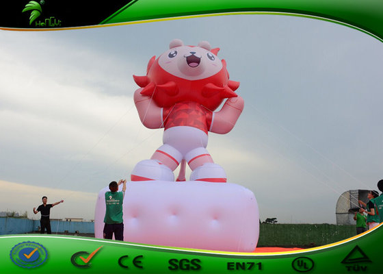 Advertising Mascot Inflatable Cartoon Characters Lion Shape 0.4mm PVC for Festivals
