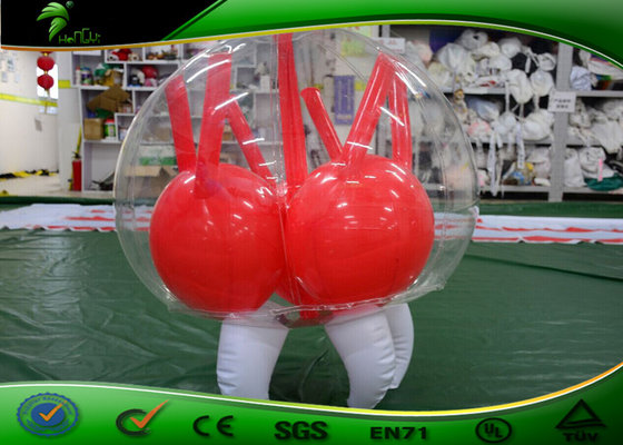 4 Feet Red / White Led Lighting Inflatable Jellyfish 1m Tall For Advertising