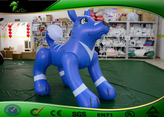 Durable 2m Blue Advertising Inflatable Dog Cartoon Animal 1 - 3 Years Warranty