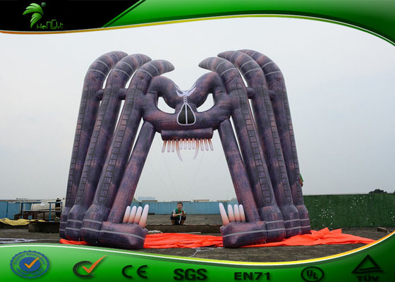 Giant Halloween Horror Skull Inflatable Arches Strongest PVC / Oxford Cloth