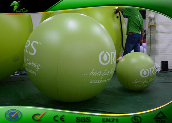 Durability Green Inflatable Advertising Balloons For Rental PVC / Oxford Material