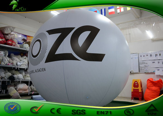 2m Tall White Inflatable Helium Balloon , Advertising Sky Balloon For Water Park