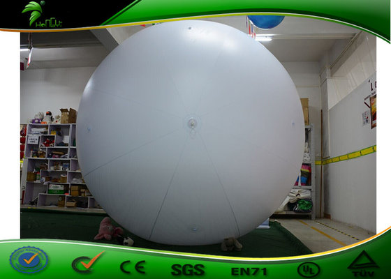 2m Tall White Inflatable Helium Balloon , Advertising Sky Balloon For Water Park