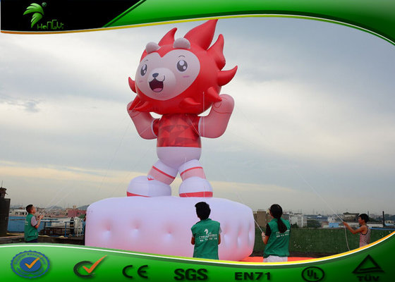 ROHS Giant Red Inflatable Lion Outdoor Mascot Animal Inflatable Toys For Kids